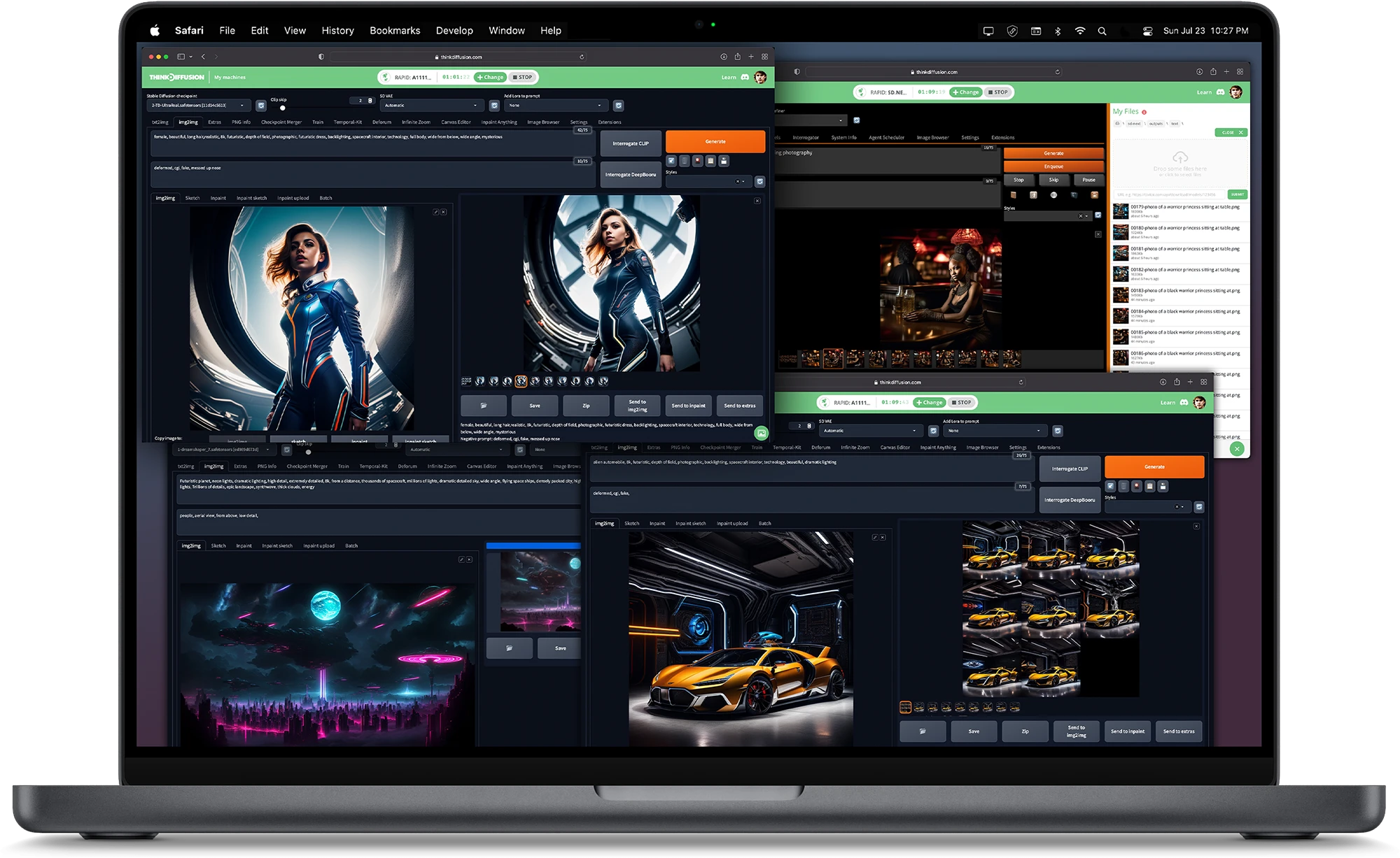 Think Diffusion: Stable Diffusion in the Cloud
